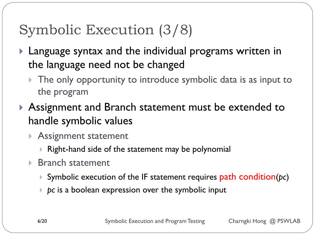 Ppt Symbolic Execution And Program Testing Powerpoint Presentation