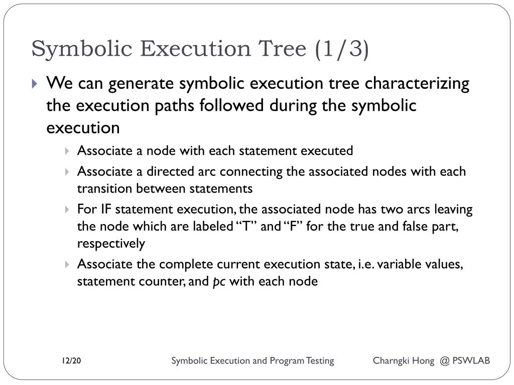 Ppt Symbolic Execution And Program Testing Powerpoint Presentation