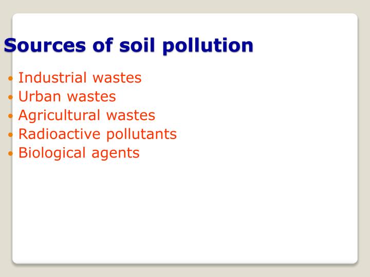 PPT - Soil pollution PowerPoint Presentation - ID:2189028