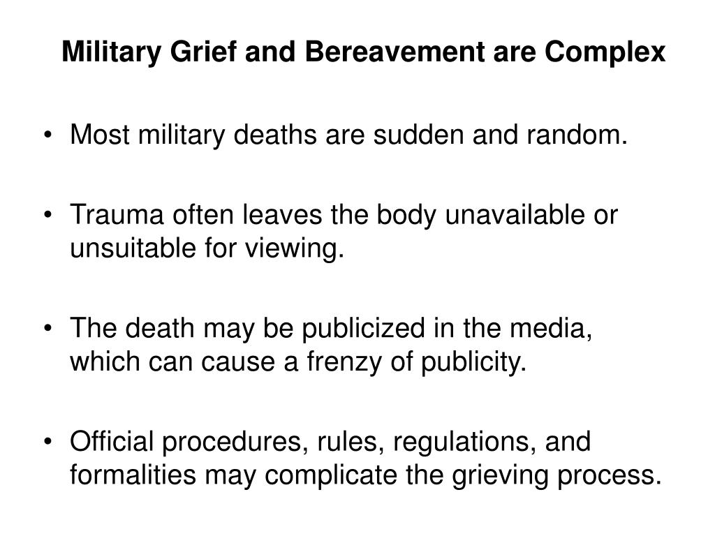 PPT - Problems among Military Families that Contribute to Grief ...