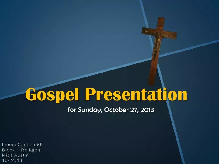 PPT - Gospel Presentation PowerPoint Presentation, free download - ID ...