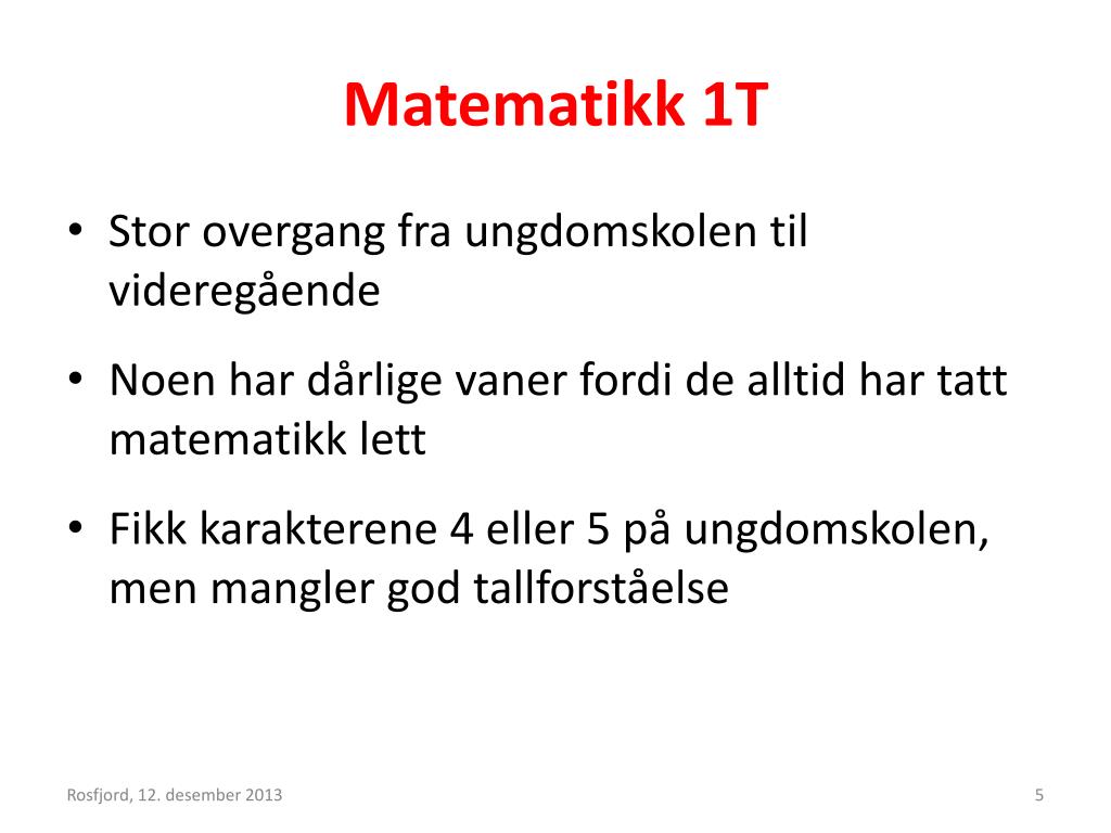 PPT - Overgangen fra ungdomsskole til videregående skole PowerPoint ...