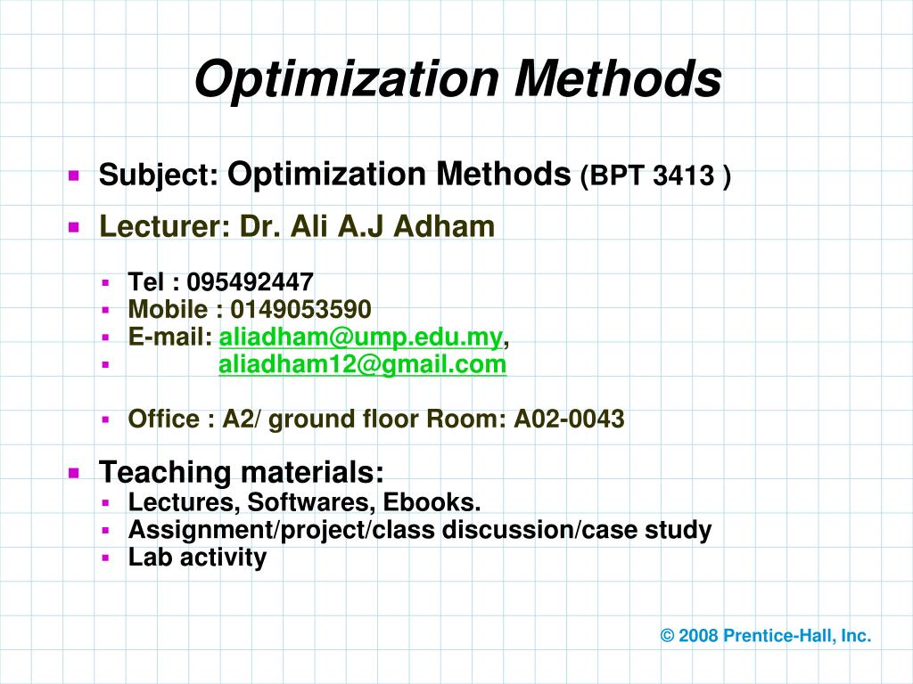 PPT - Optimization Methods PowerPoint Presentation, free download - ID ... PPT - Optimization Methods PowerPoint Presentation, free download - ID ...