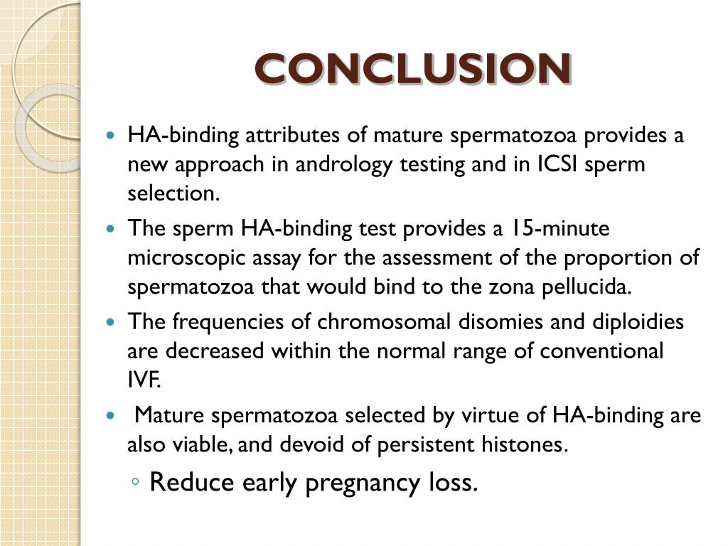 PPT - THE NOVEL METHOD FOR MATURE SPERM SELECTION IN ICSI (PICSI –DISH ...