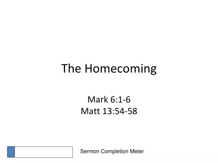 PPT - The Homecoming PowerPoint Presentation, free download - ID:2190744