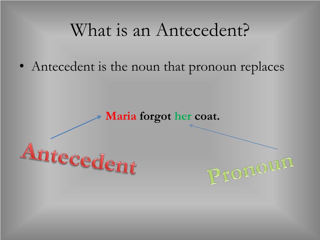 PPT - Pronoun – Antecedent Agreement PowerPoint Presentation, free ... PPT - Pronoun – Antecedent Agreement PowerPoint Presentation, free ...