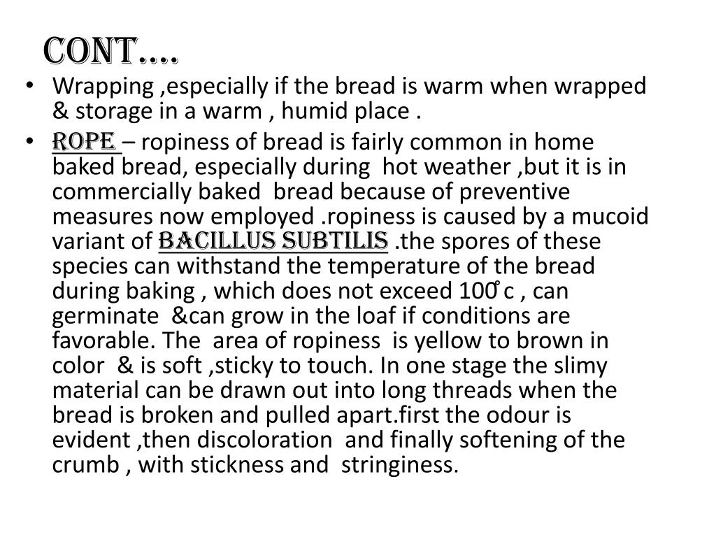 PPT - Contamination, preservation and spoilage of cereals &cereal ...