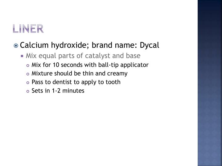 PPT - Introduction to: cavity varnish, liners and bases PowerPoint ...