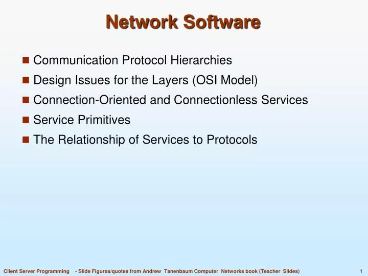 PPT - Network Software PowerPoint Presentation, free download - ID:2190976