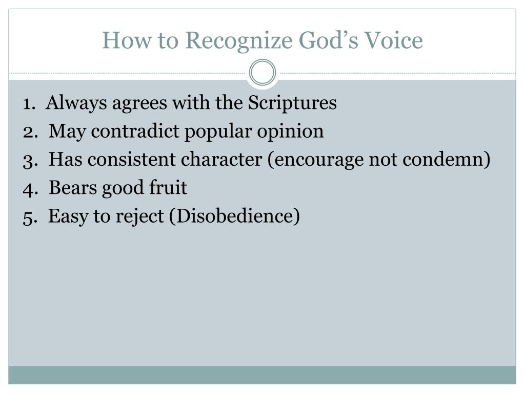 PPT - God-centered Prayer Life: The Key to Hearing God’s Voice ...