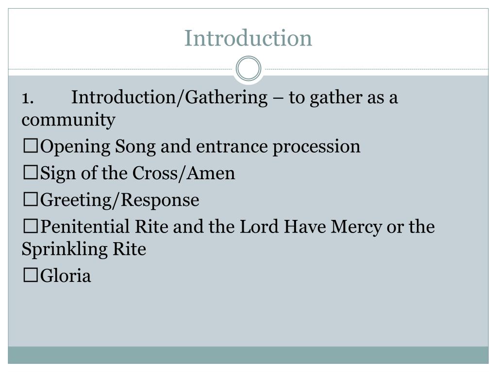 PPT - The Catholic Mass Grade Nine PowerPoint Presentation, free ...
