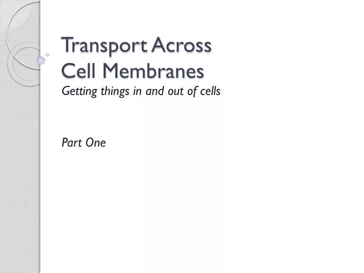 PPT - Transport Across Cell Membranes PowerPoint Presentation, free download - ID:2191226
