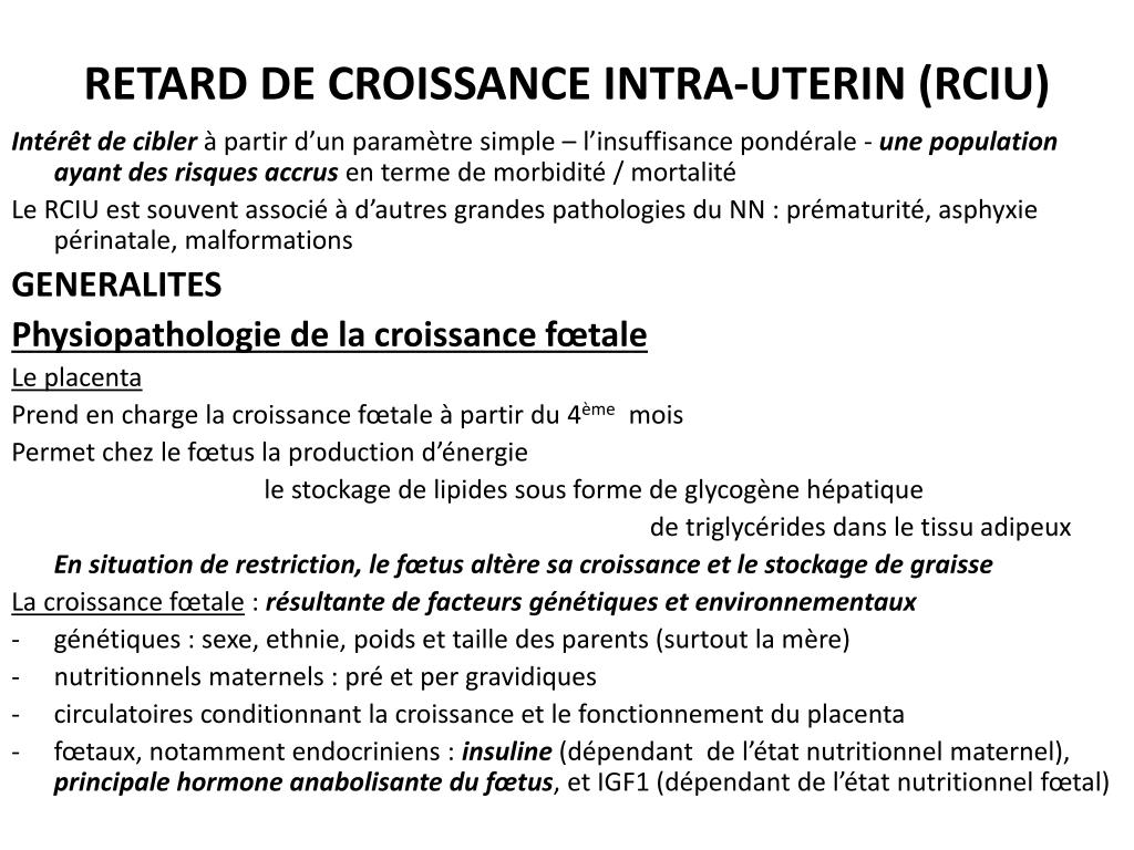 PPT - RETARD DE CROISSANCE INTRA-UTERIN (RCIU) PowerPoint Presentation ... PPT - RETARD DE CROISSANCE INTRA-UTERIN (RCIU) PowerPoint Presentation ...