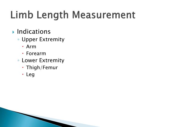 PPT - Limb Length/Girth/Volume Measurement PowerPoint Presentation - ID ...