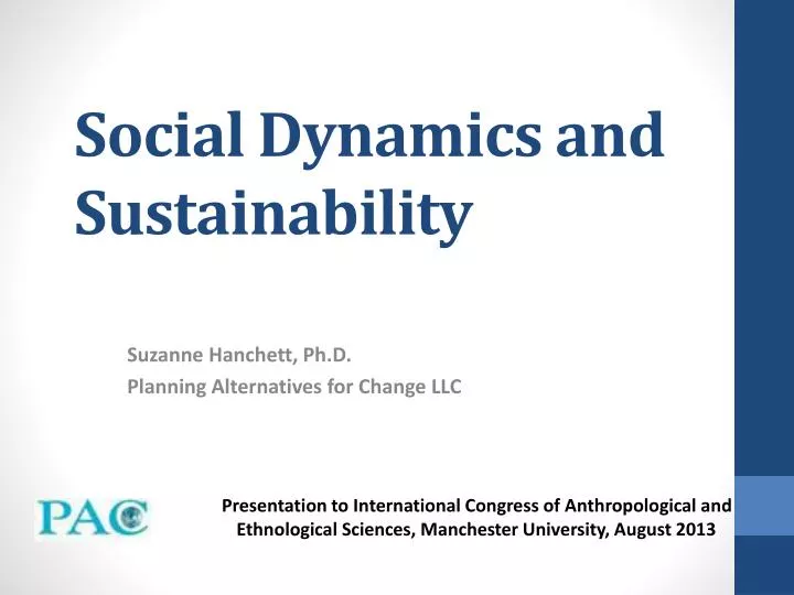 PPT - Social Dynamics and Sustainability PowerPoint Presentation, free ...