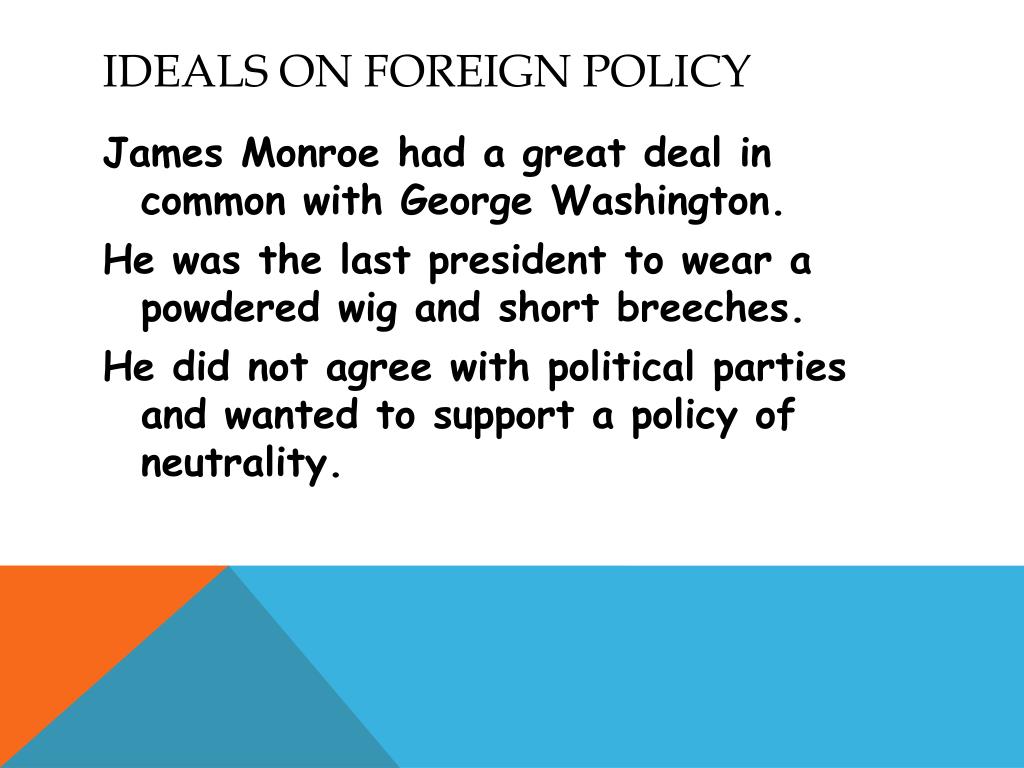 PPT - “Era of good feelings” & the presidency of James Monroe ...