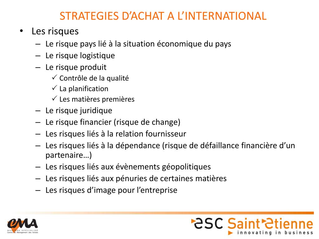 PPT - Quelles stratégies pour les achats internationaux PowerPoint ...