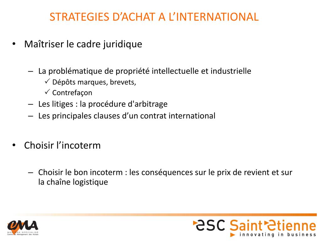 PPT - Quelles stratégies pour les achats internationaux PowerPoint ...