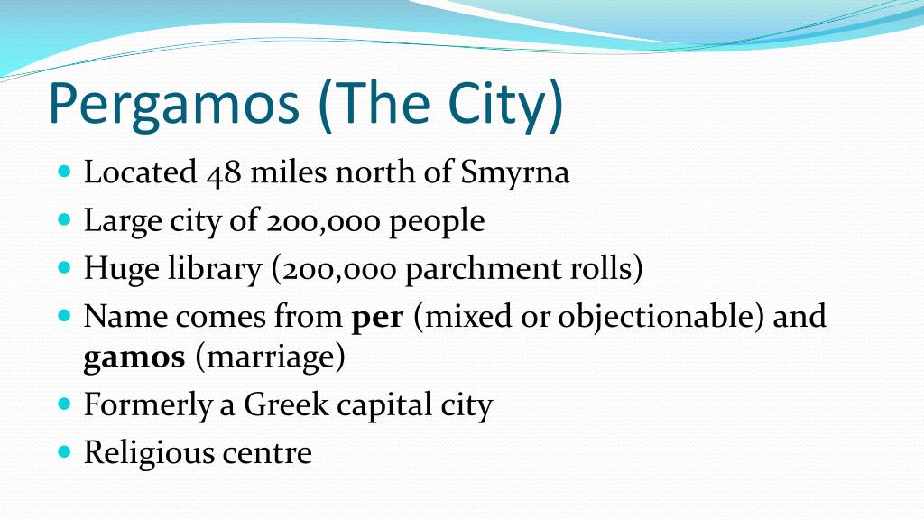 PPT - The Seven Churches Pergamos (Rev 2:12-17) PowerPoint Presentation ...