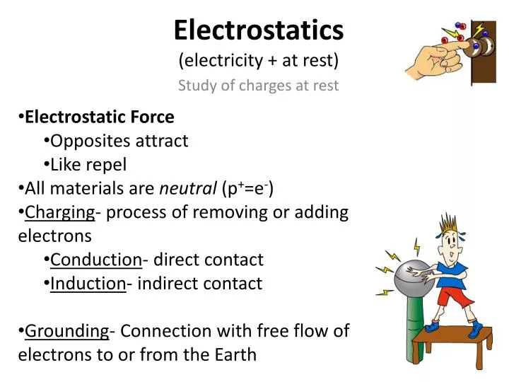 PPT - Electrostatics (electricity + at rest) PowerPoint Presentation ...