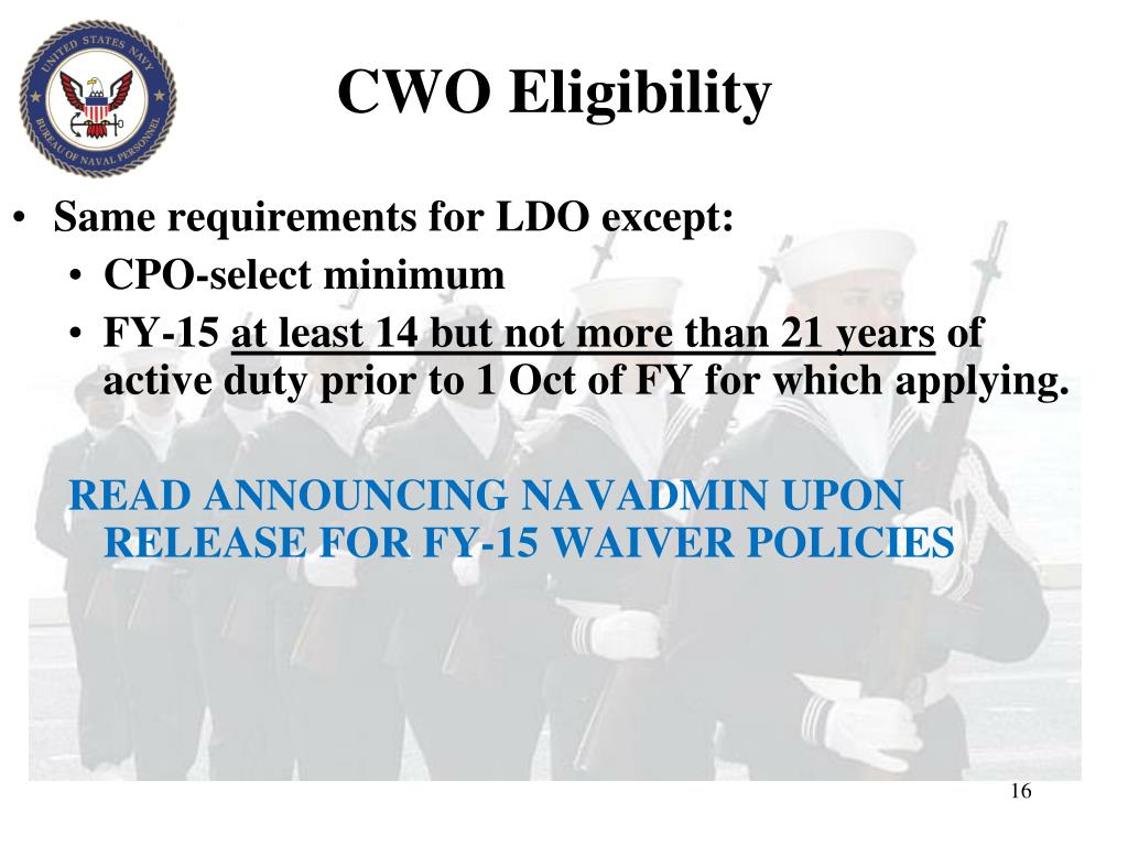 PPT - Limited Duty Officer Chief Warrant Officer Applicant Brief 2013 ...