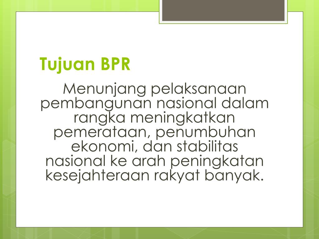 PPT - Bank Perkreditan Rakyat (BPR) PowerPoint Presentation, free ...