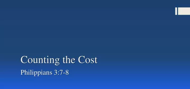 PPT - Counting the Cost PowerPoint Presentation, free download - ID:2192816