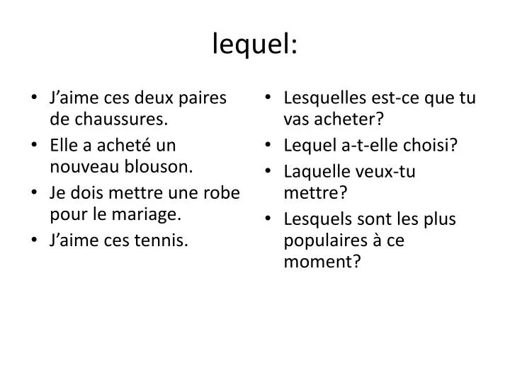 PPT - lequel: PowerPoint Presentation, free download - ID:2193507