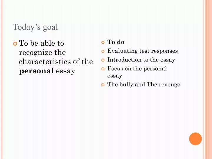 PPT - Today’s goal PowerPoint Presentation, free download - ID:2193560