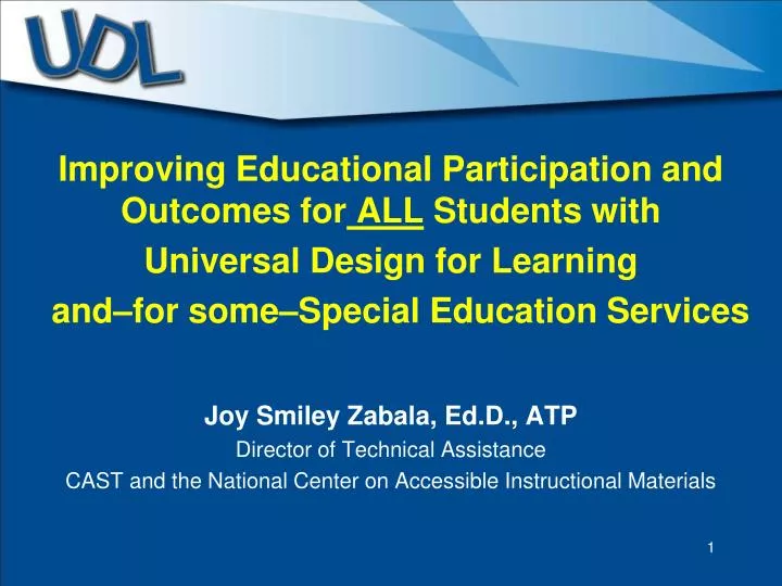 PPT - Improving Educational Participation and Outcomes for ALL Students ...