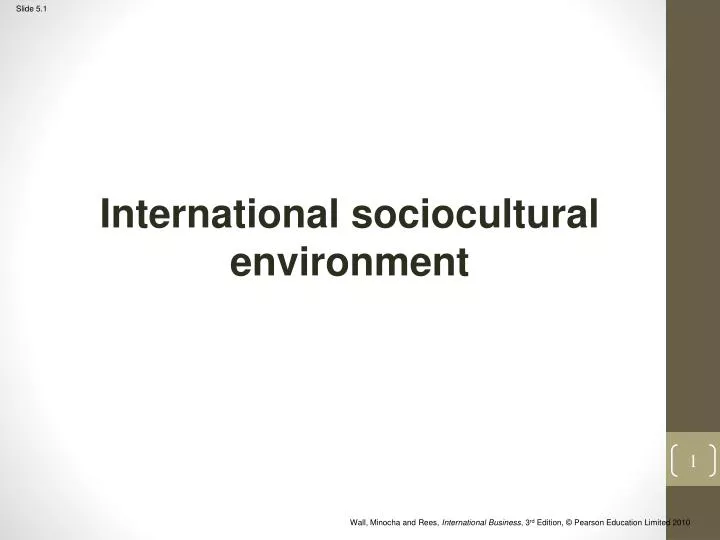 PPT - International sociocultural environment PowerPoint Presentation ...