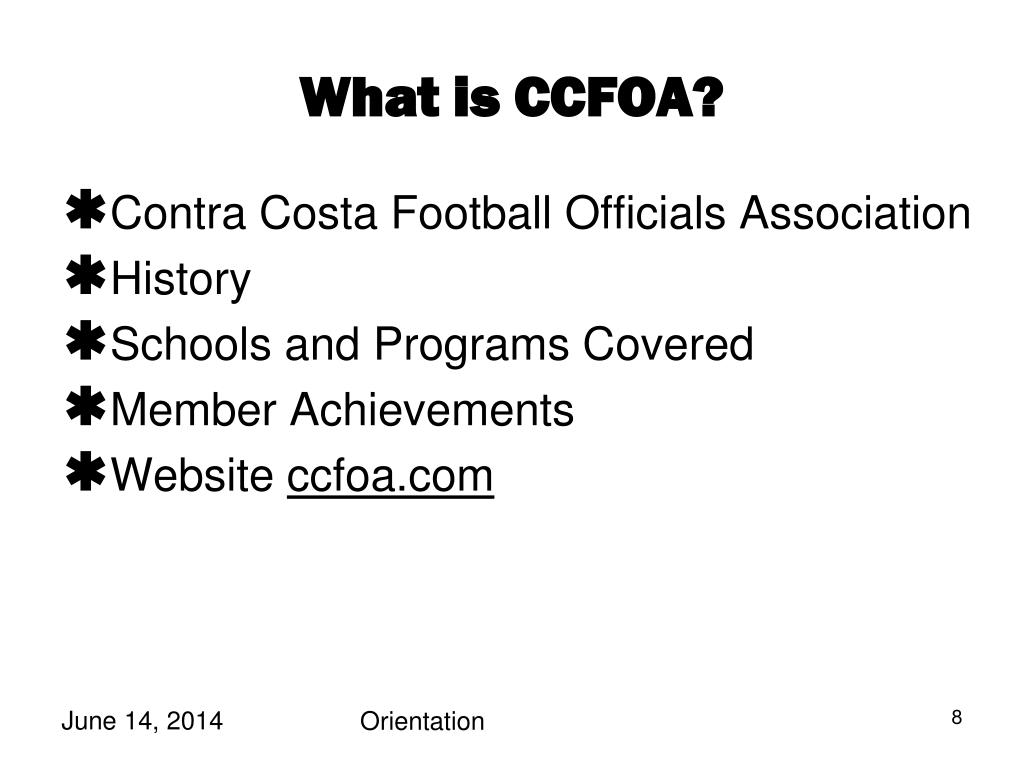 PPT - Contra Costa Football Officials Association PowerPoint ...