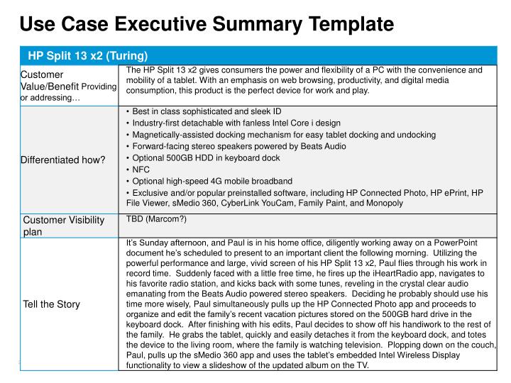 PPT - Use Case Executive Summary Template PowerPoint Presentation - ID ...