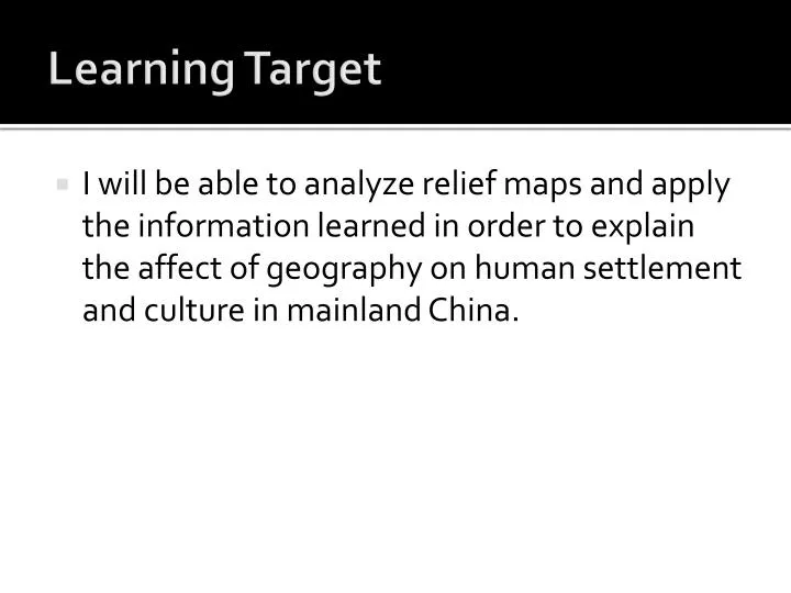 PPT - Learning Target PowerPoint Presentation, free download - ID:2197270