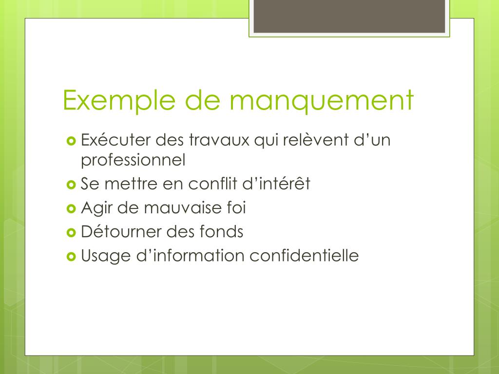 PPT - Rôle des membres du Conseil d’administration dans le cadre de l ...
