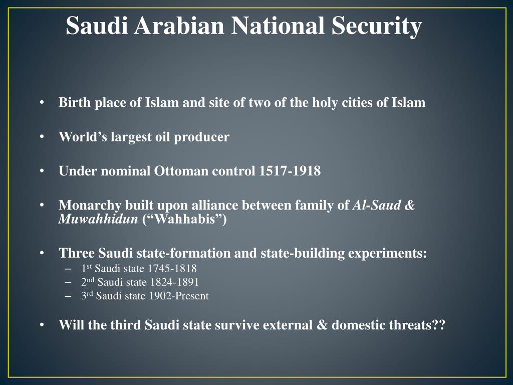 PPT - Saudi Arabian National Security PowerPoint Presentation, free ...