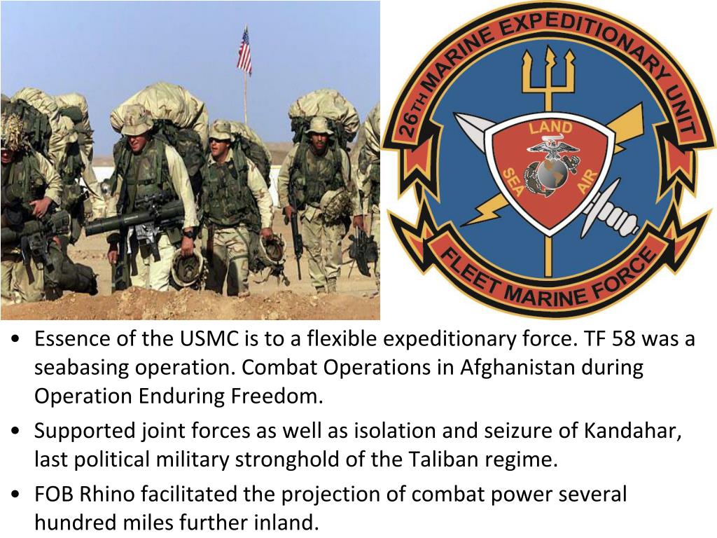 PPT - Task Force 58:Naval Expeditionary Operations FOB RHINO to ...