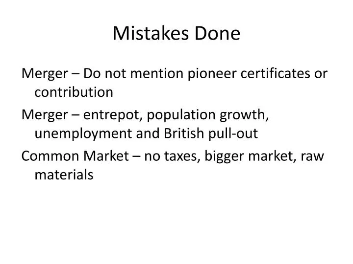 PPT - Mistakes Done PowerPoint Presentation, free download - ID:2198236