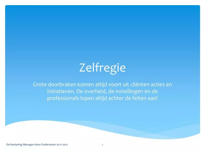 PPT - Zelfregie PowerPoint Presentation, free download - ID:2198292