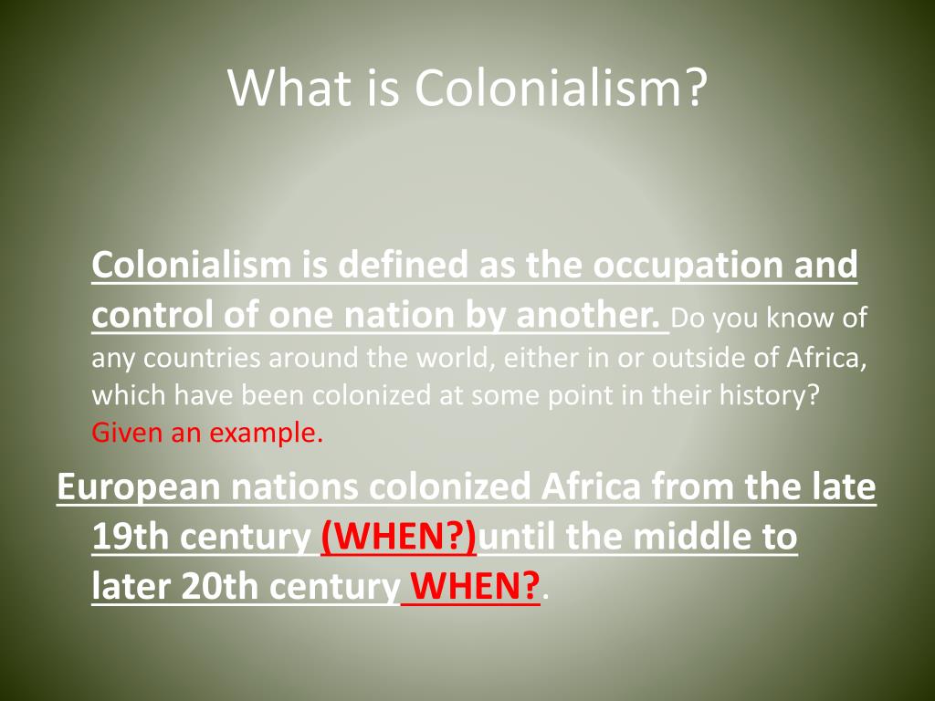 PPT - Imperialism and Post Colonialism in Africa PowerPoint ...