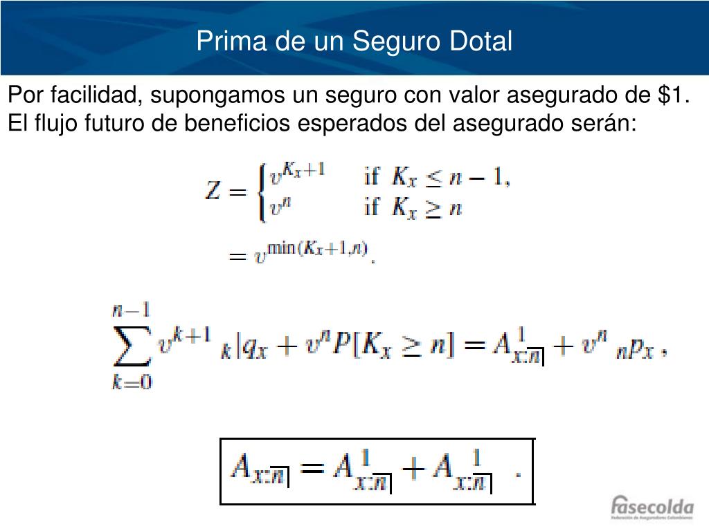 PPT - La Matemática de los Seguros de Vida PowerPoint Presentation ...