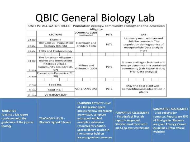 PPT - QBIC General Biology Lab PowerPoint Presentation, free download ...