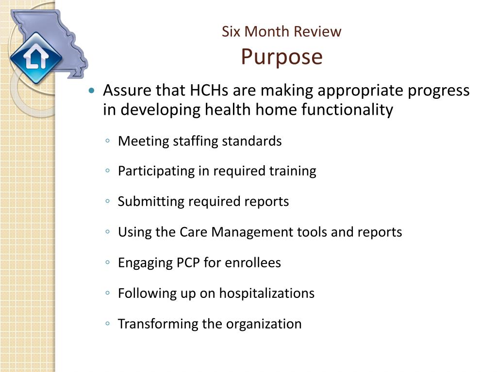 PPT - SIX MONTH REVIEW CMHC Healthcare Homes PowerPoint Presentation ...