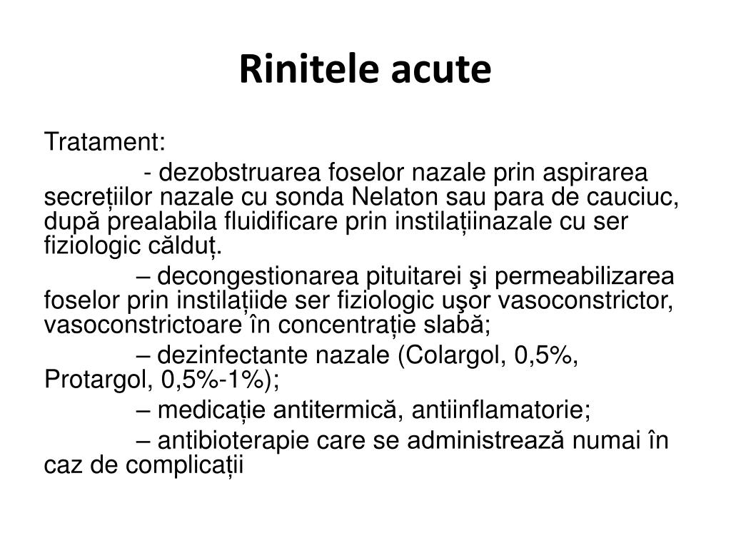 PPT - Afecțiunile inflamatorii ale nasului si cavităților anexe ...
