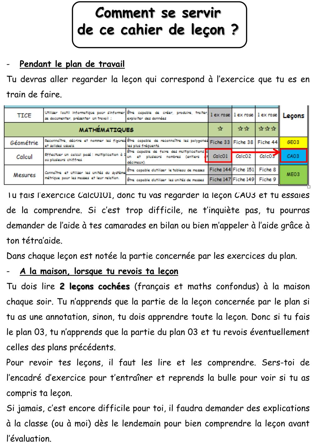 PPT - Voici ton cahier de leçons de mathématiques. PowerPoint ...