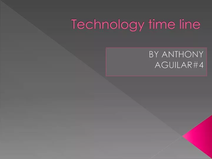 PPT - Technology time line PowerPoint Presentation, free download - ID ...