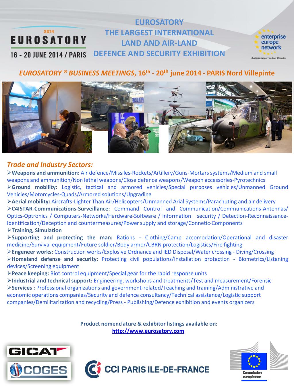 PPT - Eurosatory Business Meetings 2014 - Defense & Security Exhibition ...