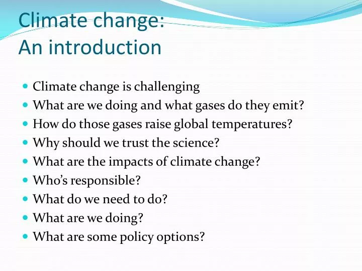 PPT - Climate change: An introduction PowerPoint Presentation, free ...