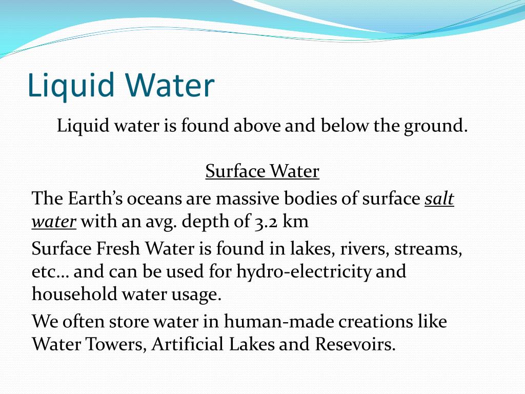 PPT - Water Systems: Earth’s Supply of Water PowerPoint Presentation ...