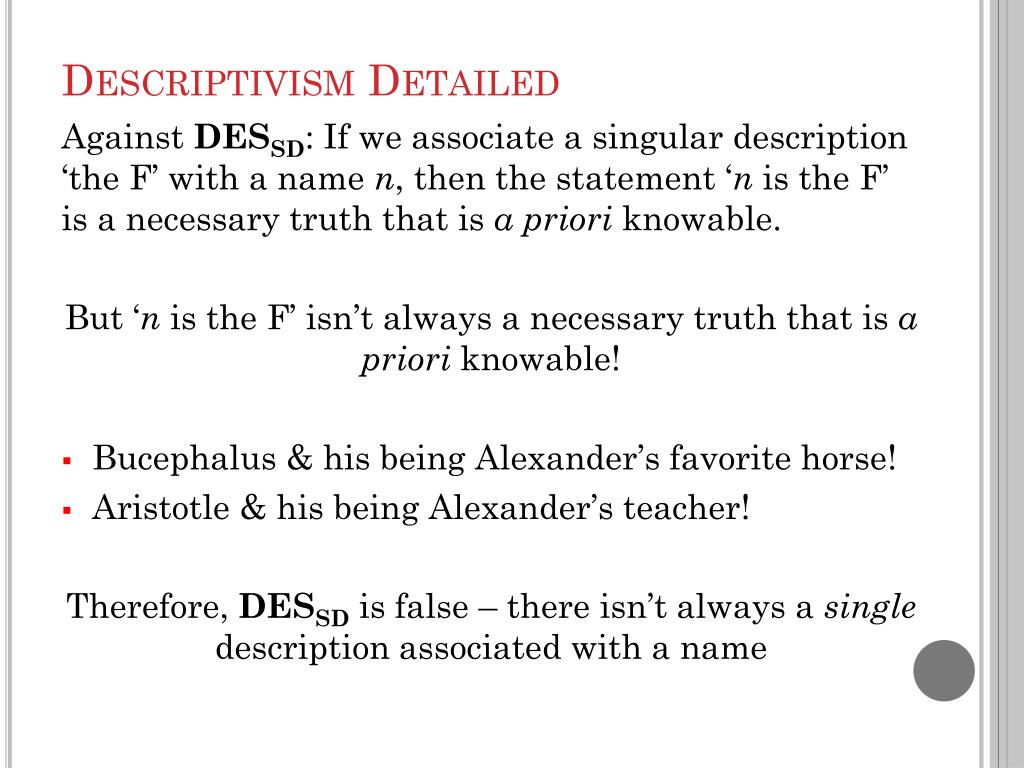 PPT - Deconstructing Descriptivism: Kripke's Insights PowerPoint ...
